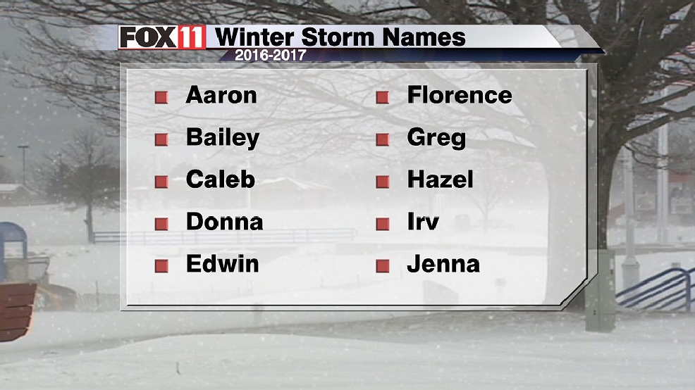 Winter Awareness Week Snow Storm Names WLUK Winter Awareness Week Snow Storm Names WLUK