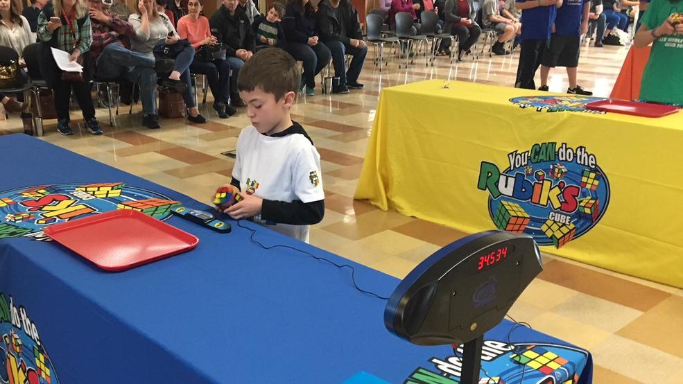 Fast-fingered students compete in Rubik's Cube competition at North ...