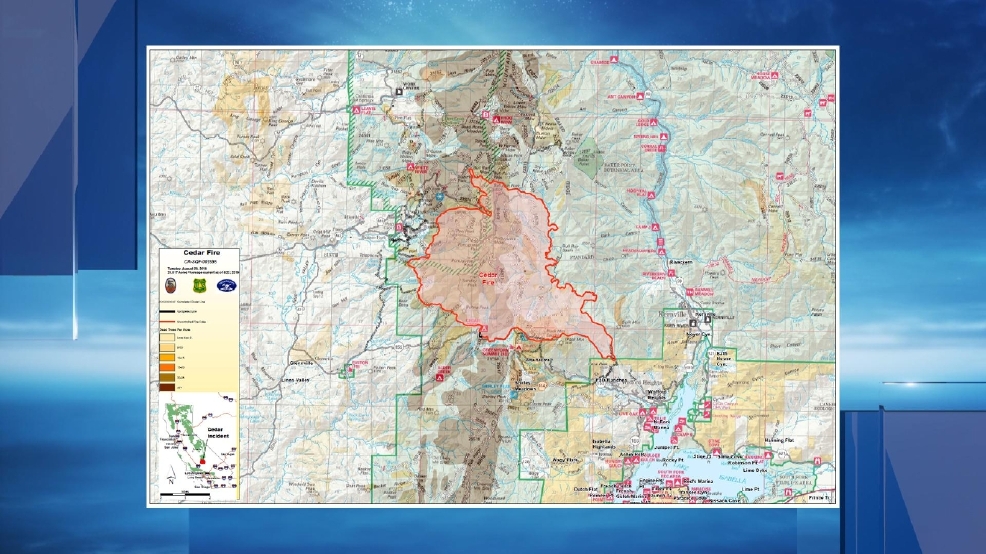 Cedar Fire continues to burn east of Glennville | KBAK